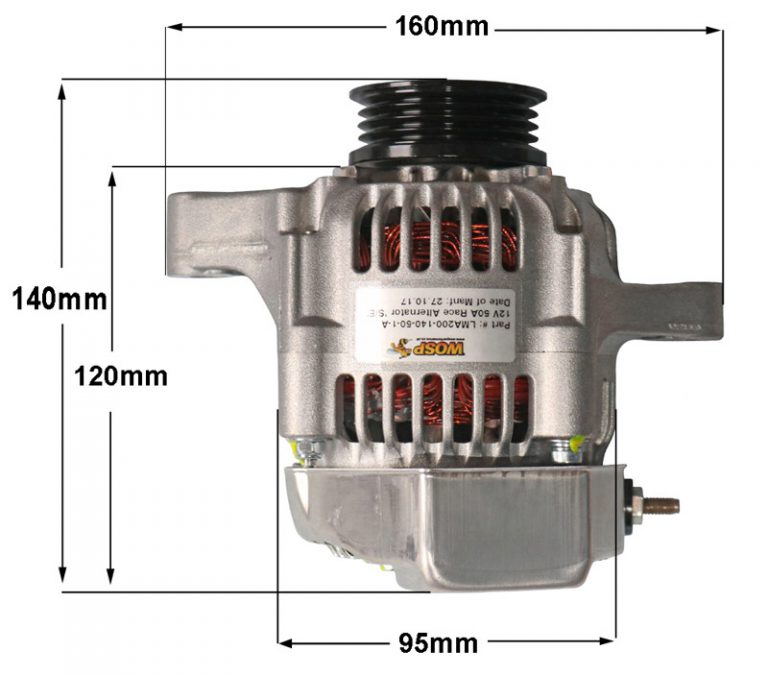 Duratec 50amp Alternator Kit for Std Trigger Wheel & Water Pump - SBD ...